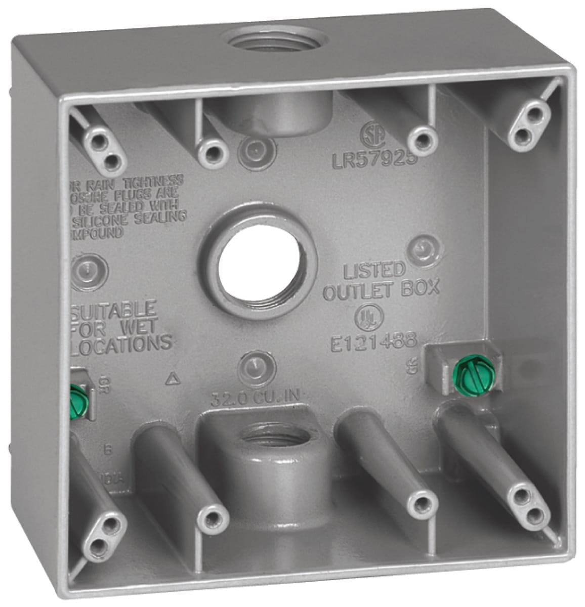 3/4" 3 Hole Two-Gang Box | Sigma Engineered Solutions