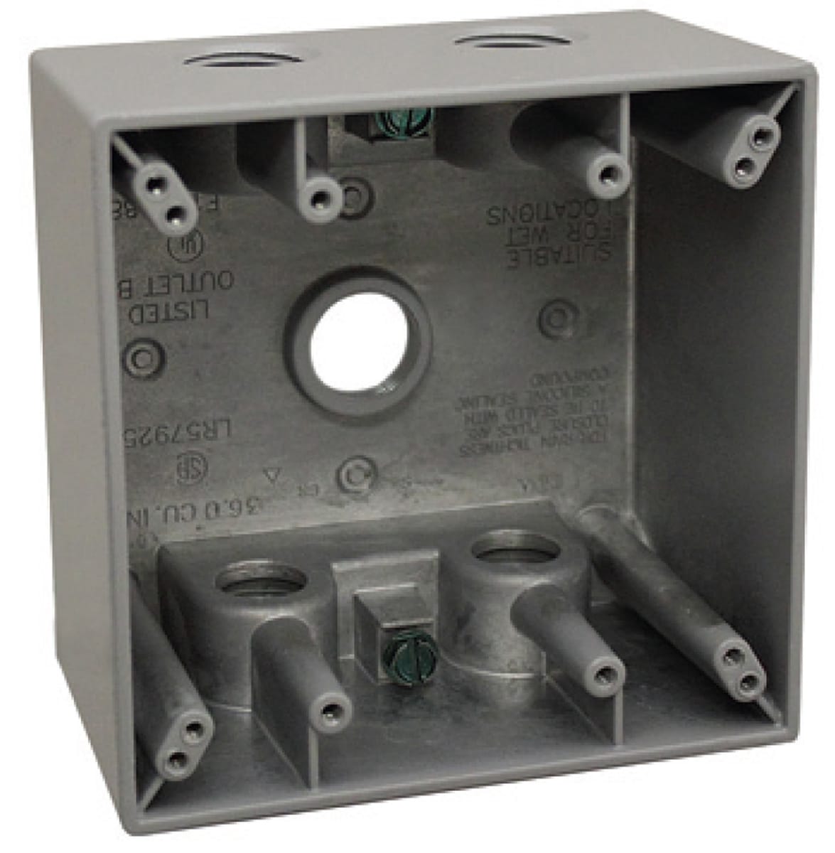 1/2" 5 Hole Two-Gang Deep Box | Sigma Engineered Solutions