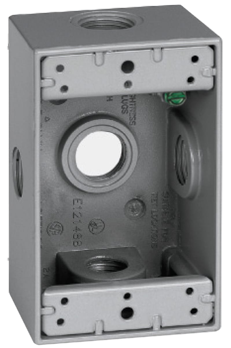 1" 5 Hole Side Entry One-Gang Box | Sigma Engineered Solutions