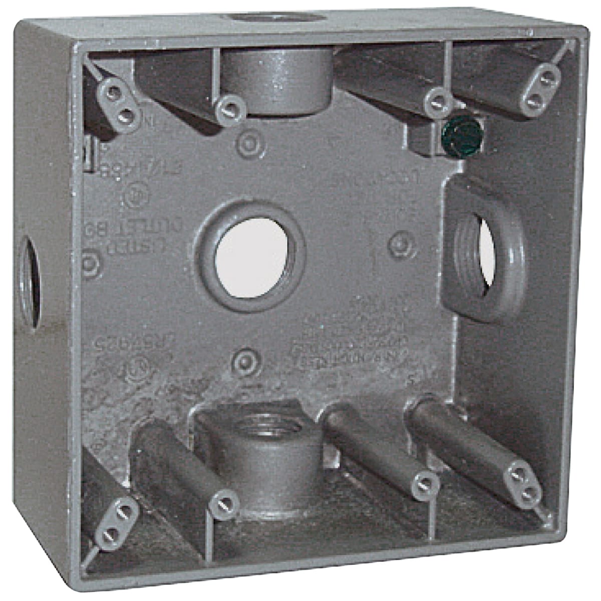 1/2" 5 Hole Side Entry Two-Gang Box | Sigma Engineered Solutions