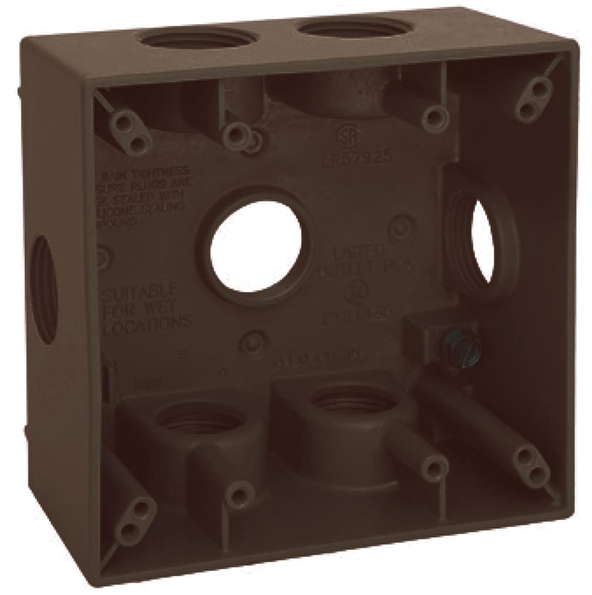 1/2" 7 Hole Side Entry Two-Gang Box | Sigma Engineered Solutions