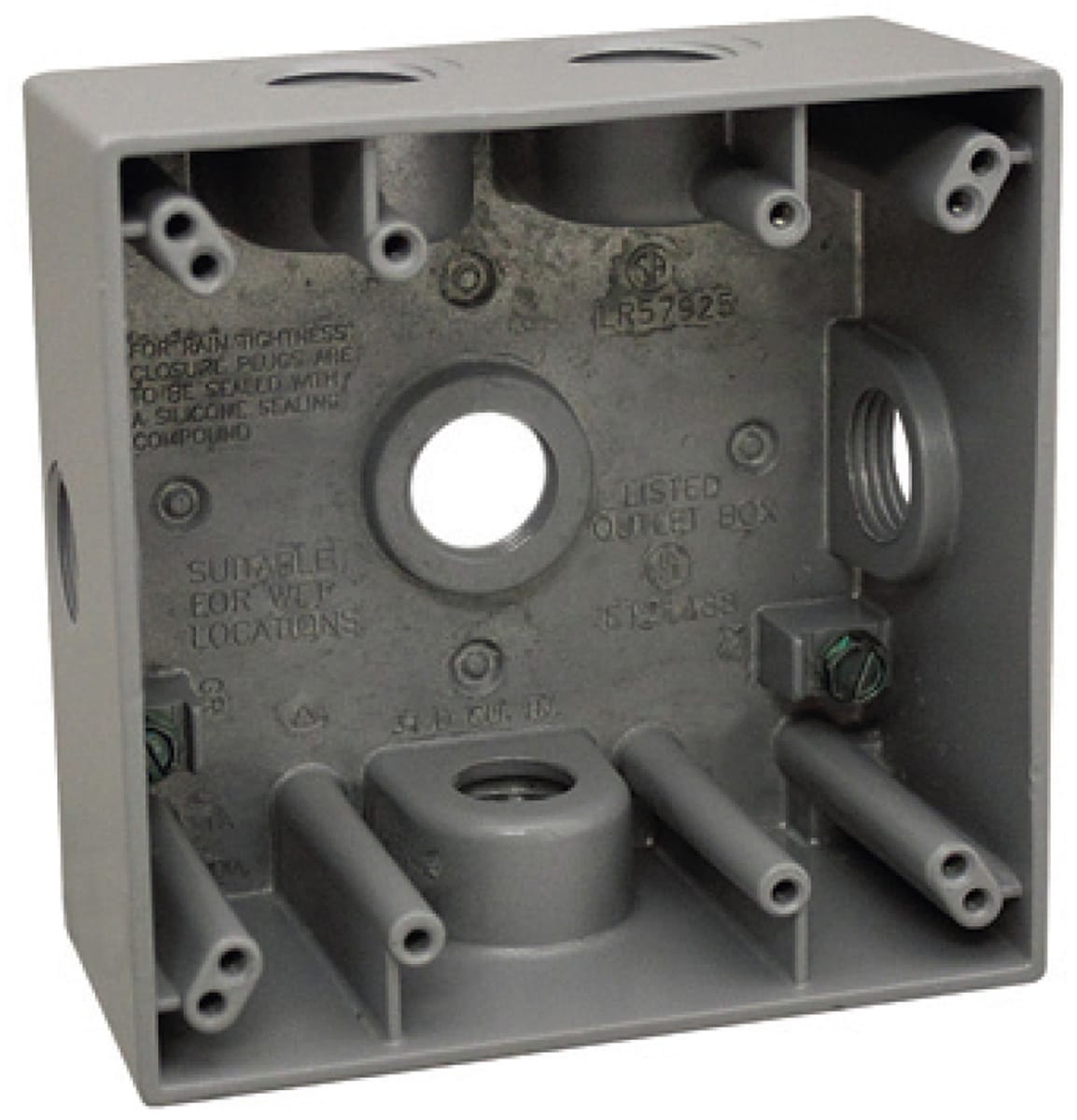 3/4" 6 Hole Side Entry Two-Gang Box | Sigma Engineered Solutions