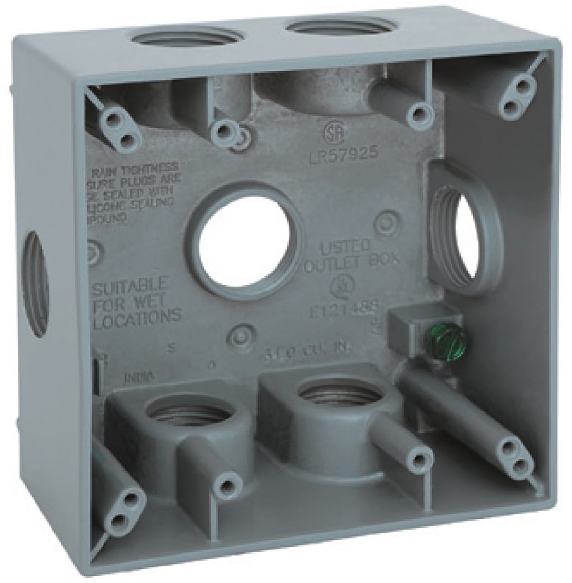 3/4" 7 Hole Side Entry Two-Gang Box | Sigma Engineered Solutions